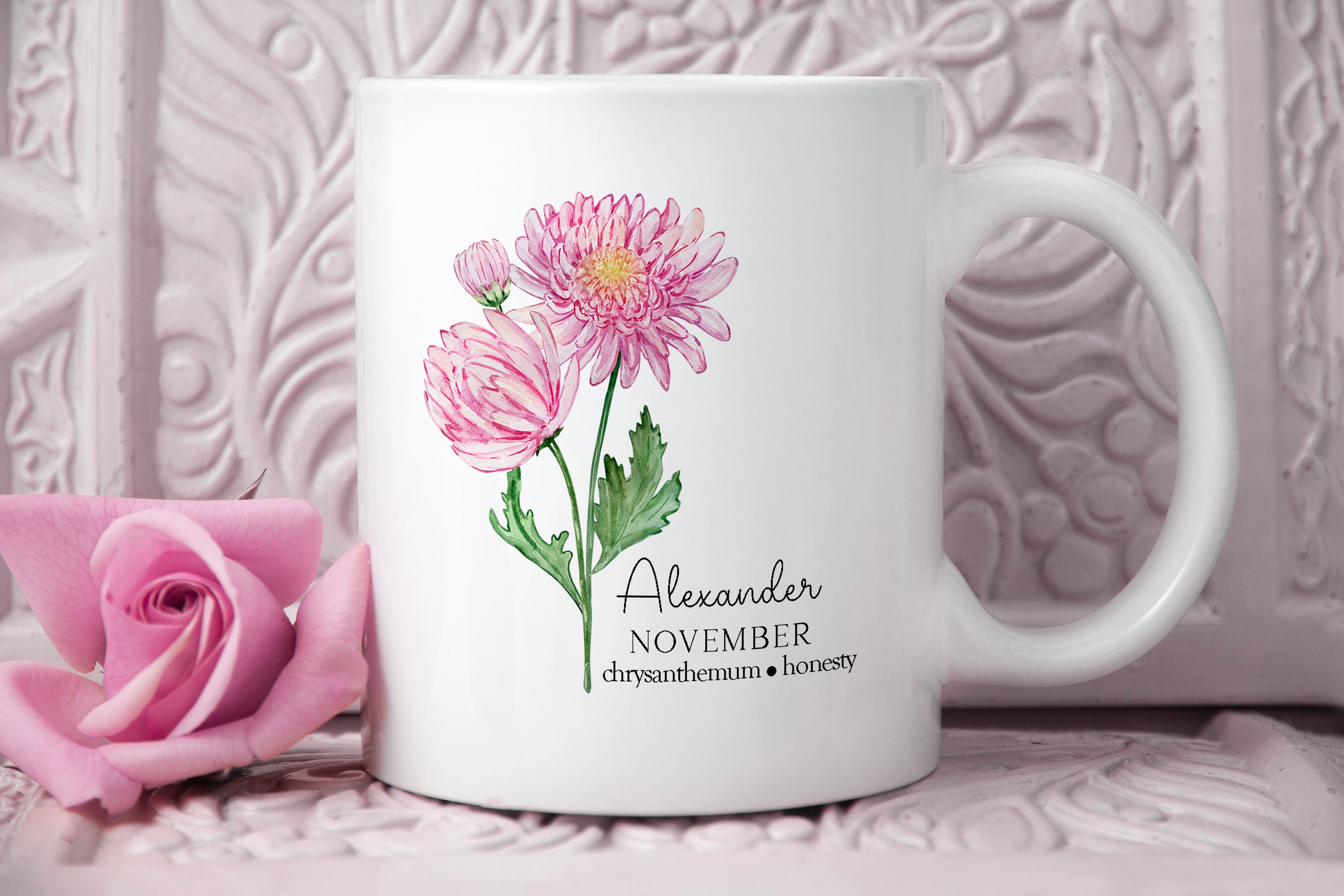 Custom Birth Month Birth Flower Mug Personalized Gifts for - Etsy Australia