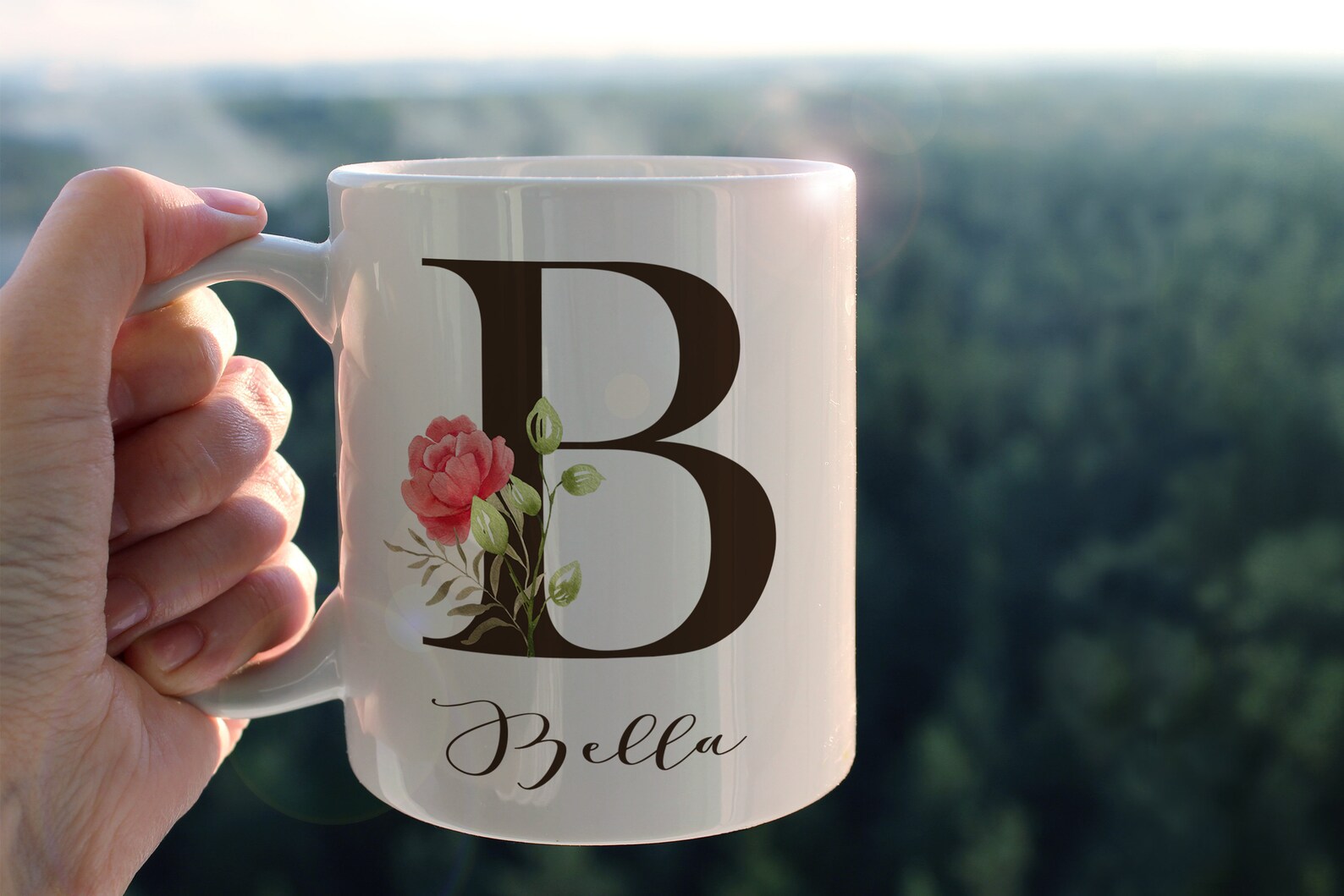 Taza De Nombre Personalizada Taza Inicial Taza De Monograma Etsy