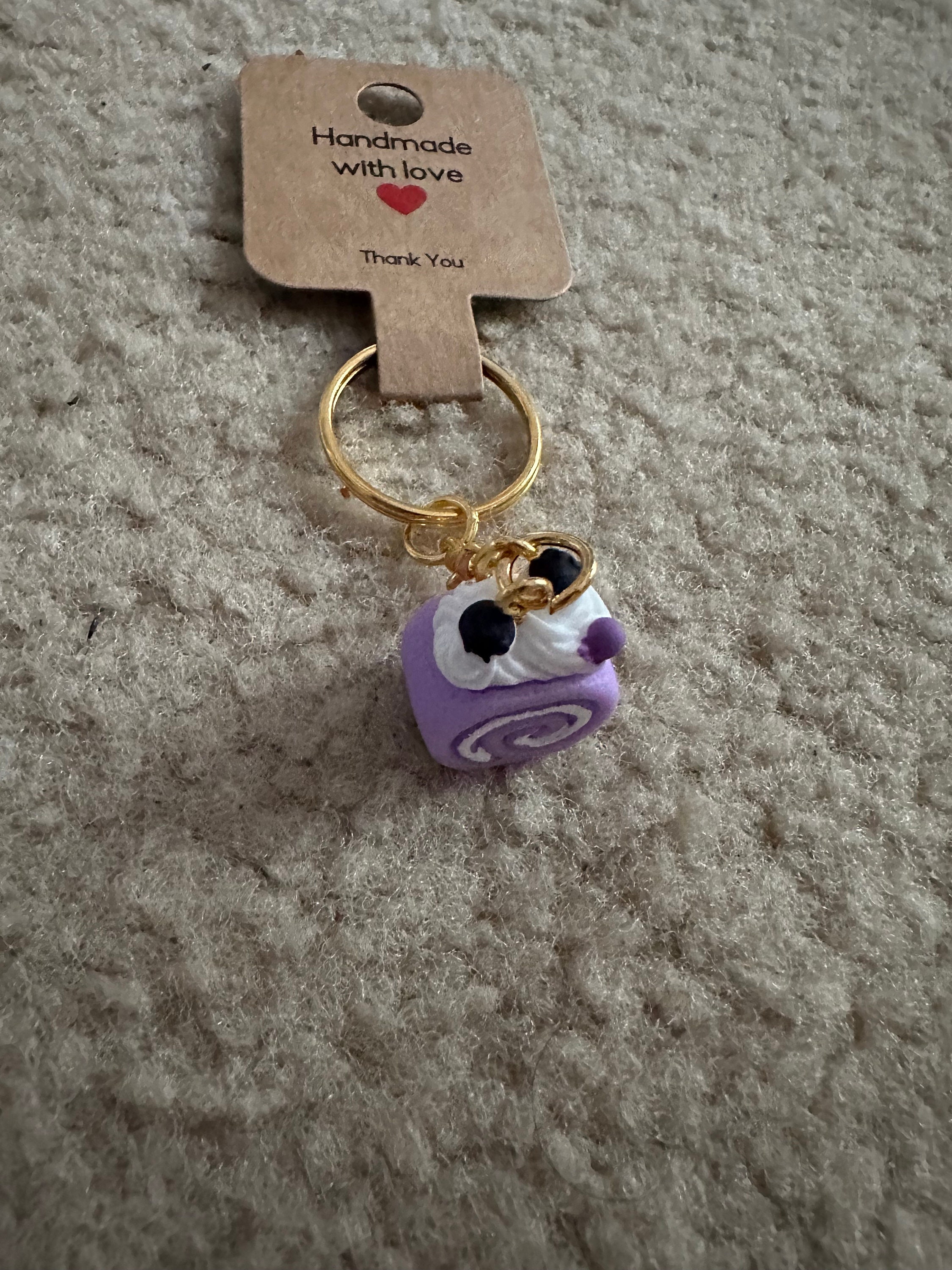 Swiss Roll Keychain - Etsy