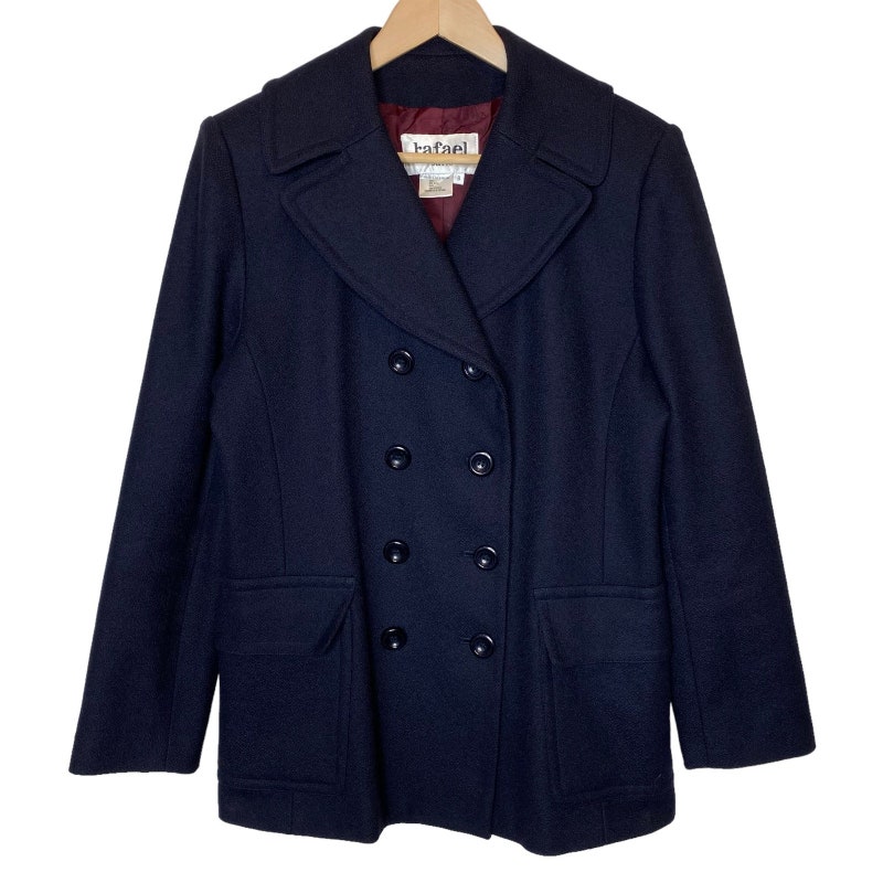 Navy Pea Coat - Etsy