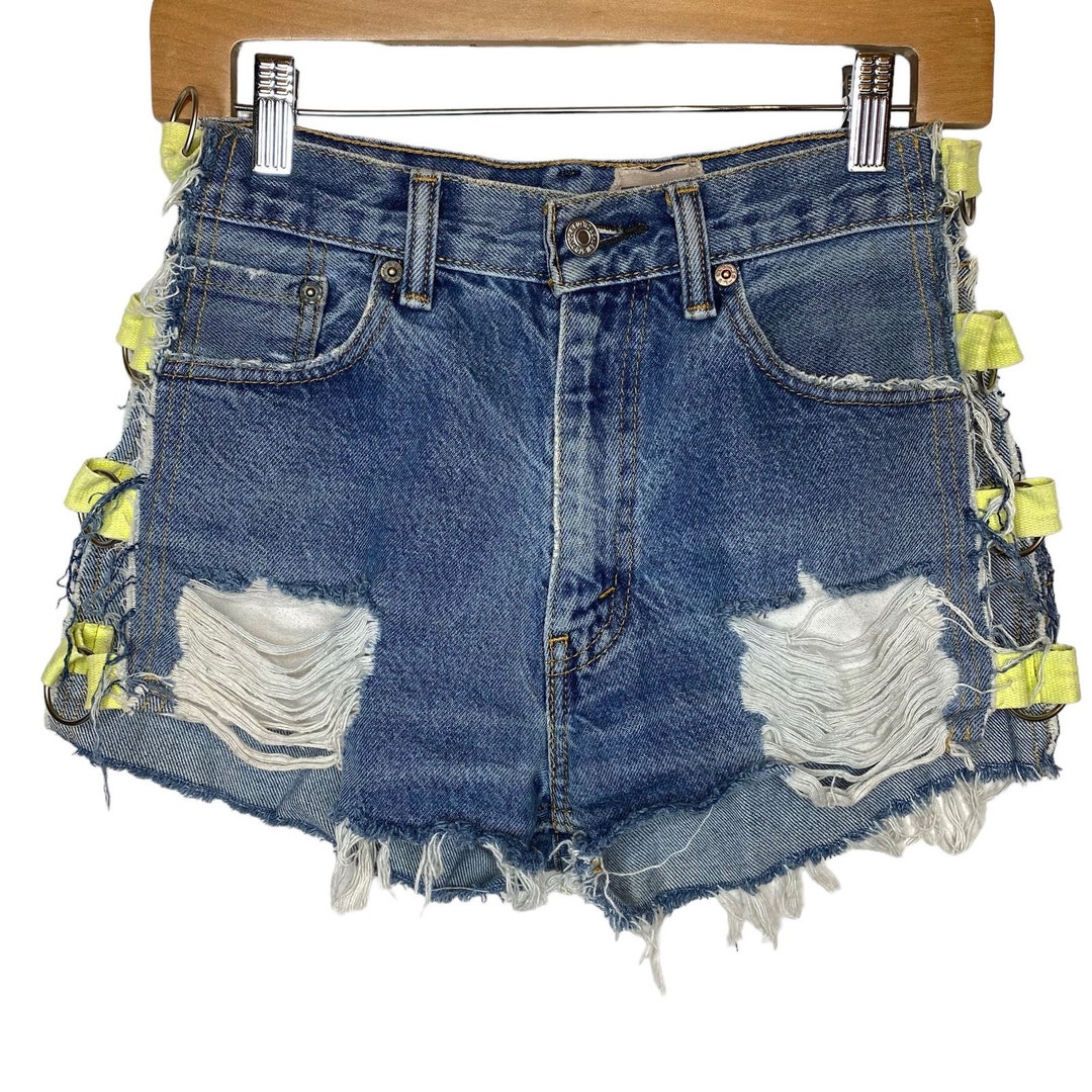 Vintage Reworked Levi's Denim Cutoffs, Furst of a Kind Levi's High Rise ...
