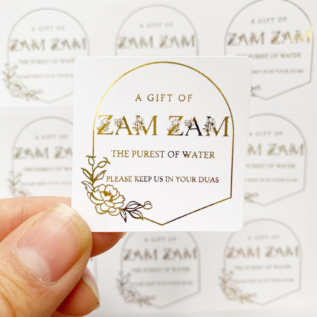 Zam Zam Stickers for Wedding Favors, Zam Zam Water Labels, Nikkah ...
