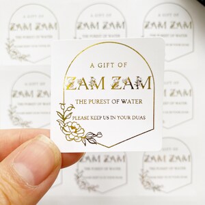 Zam Zam Stickers for Wedding Favors, Zam Zam Water Labels, Nikkah ...