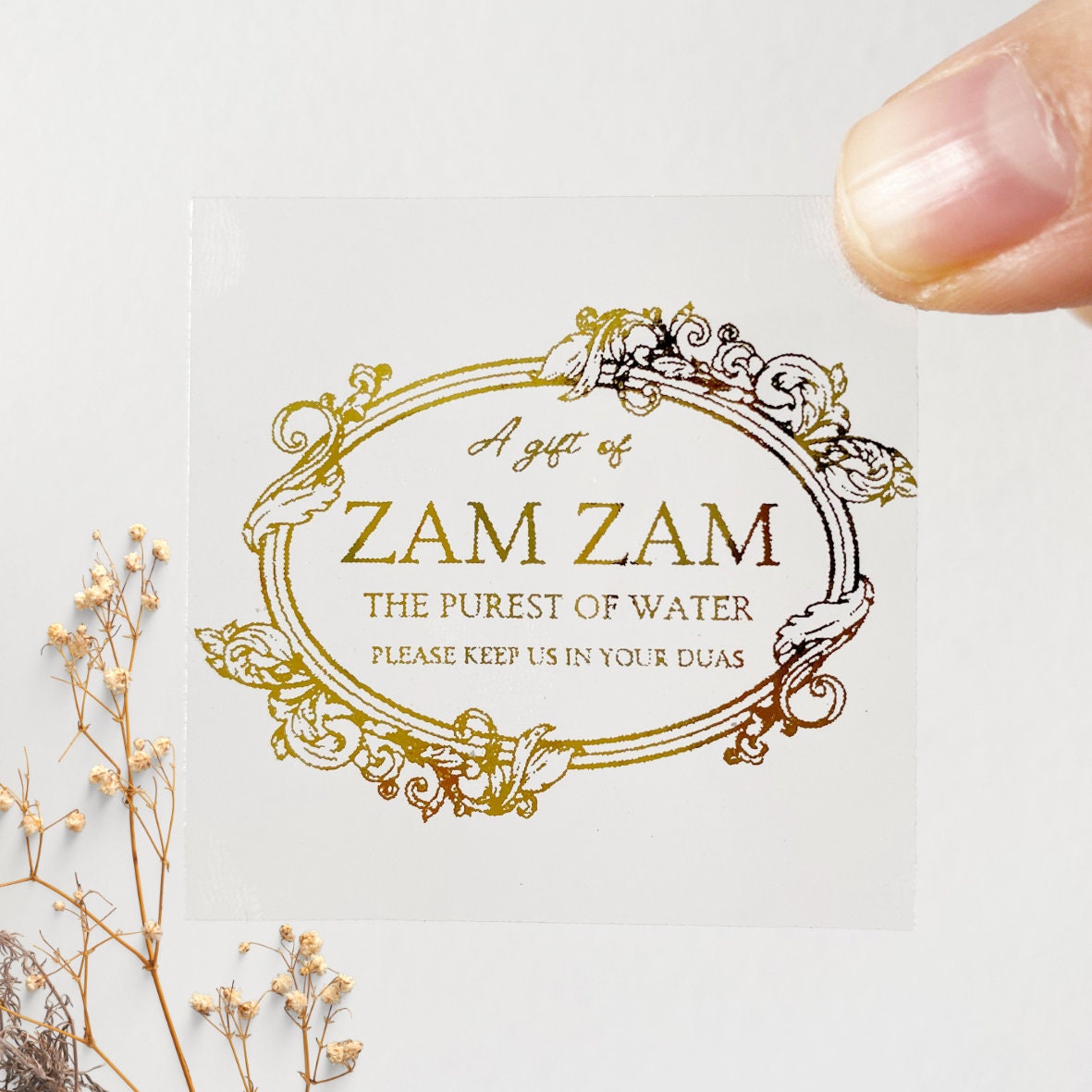 Gold Foil Zam Zam Stickers: Wedding Favor Labels - Etsy