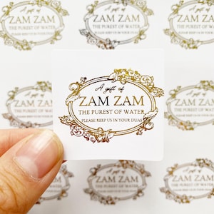 Zam Zam Stickers for Wedding Favors, Zam Zam Water Labels, Nikkah ...