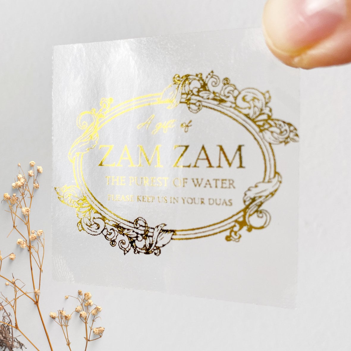 Gold Foil Zam Zam Stickers: Wedding Favor Labels - Etsy