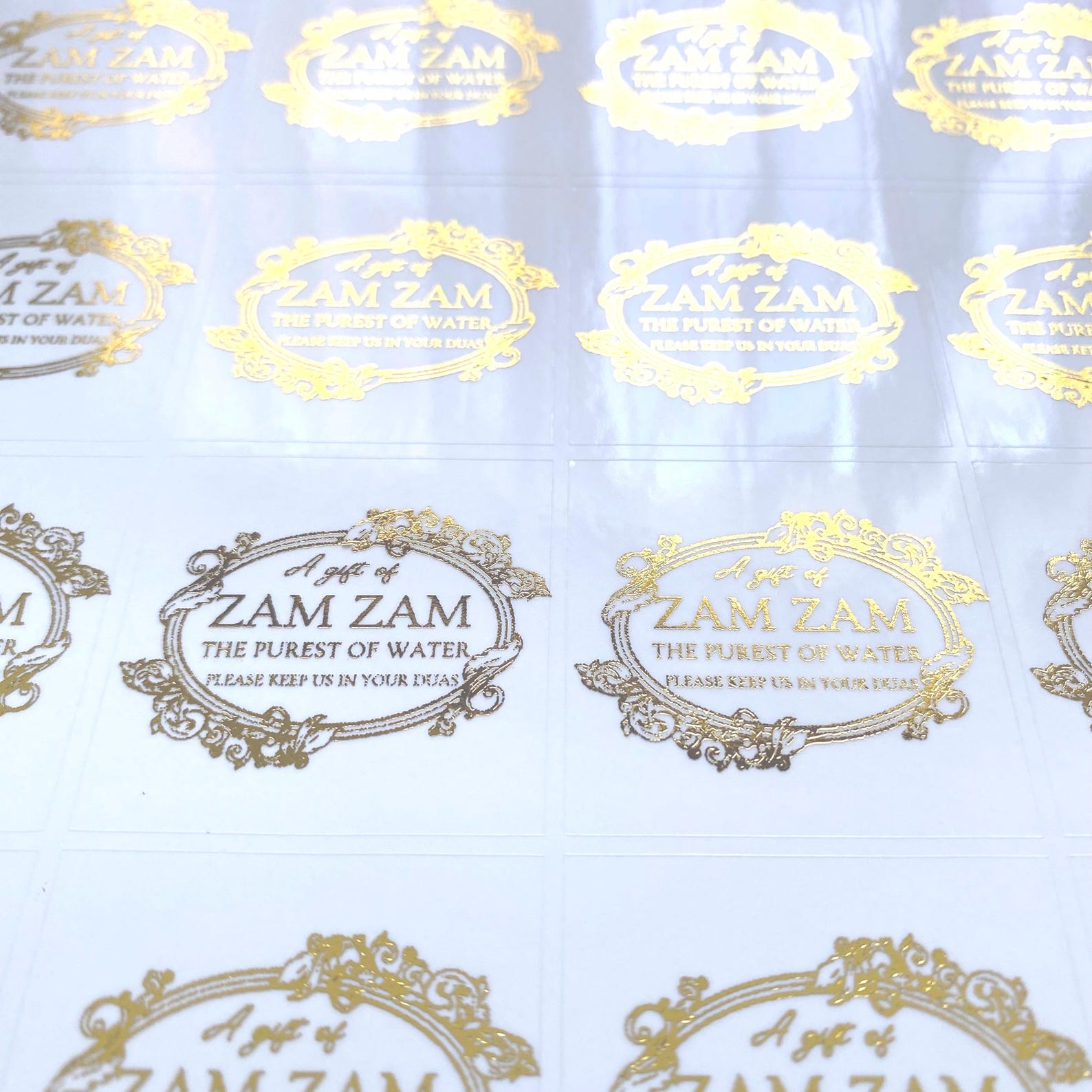 Gold Foil Zam Zam Stickers: Wedding Favor Labels - Etsy