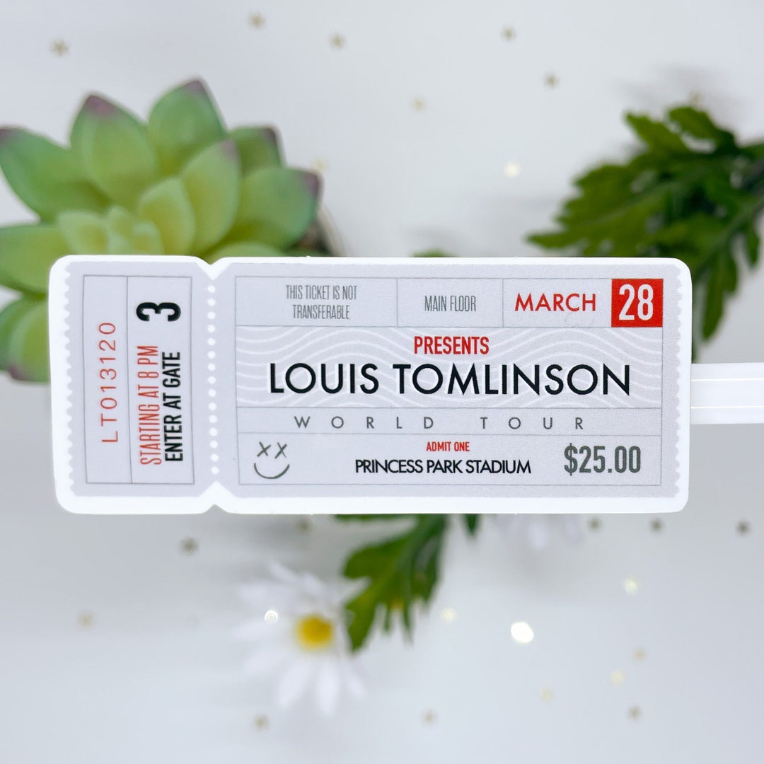 Concert Ticket Sticker Louis Tomlinson Sticker Vinyl - Etsy
