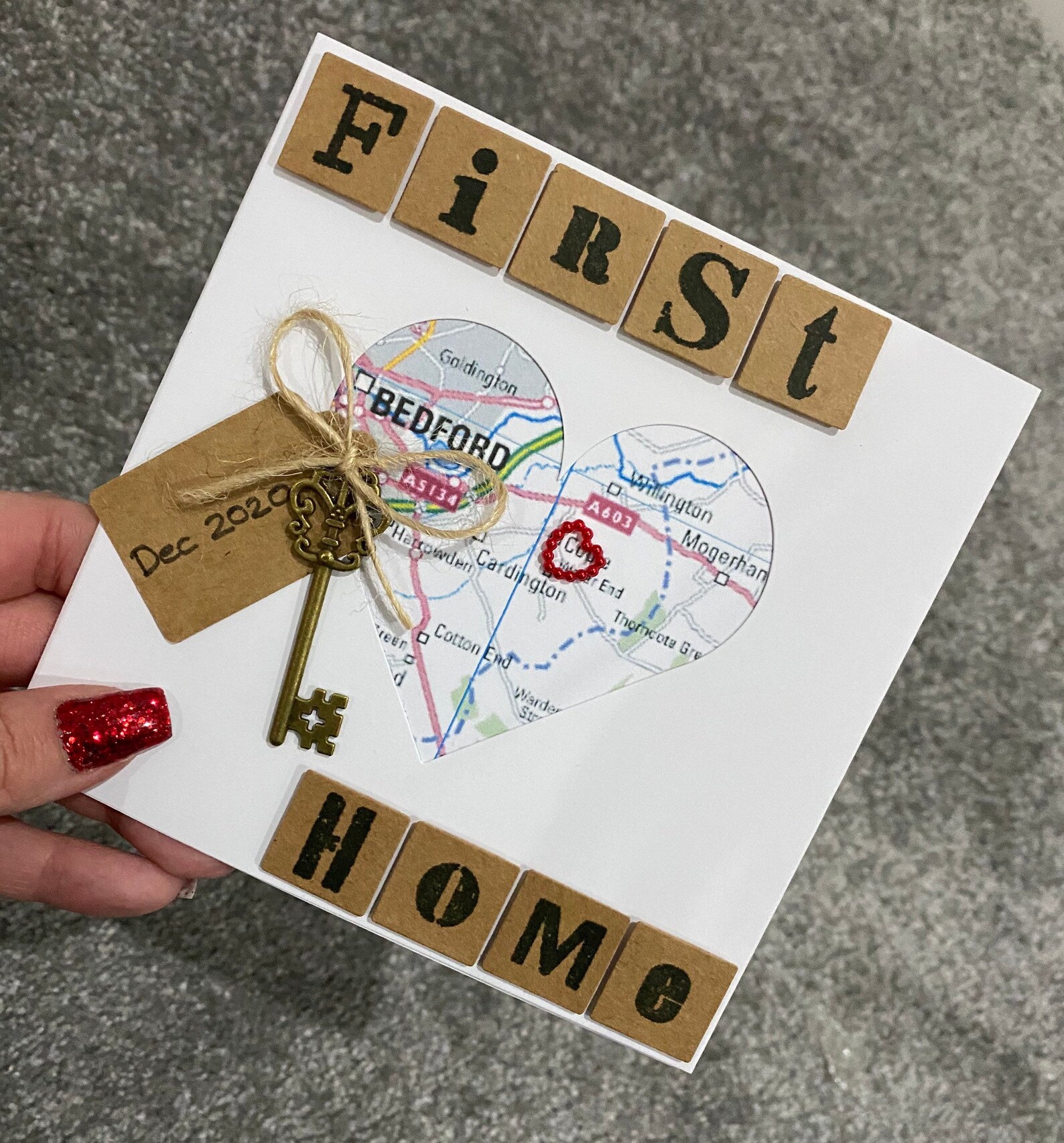 First Home Card/Personalised Home Card/New Home/Handmade | Etsy