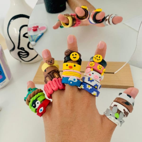 Polymer Clay Ring - Etsy