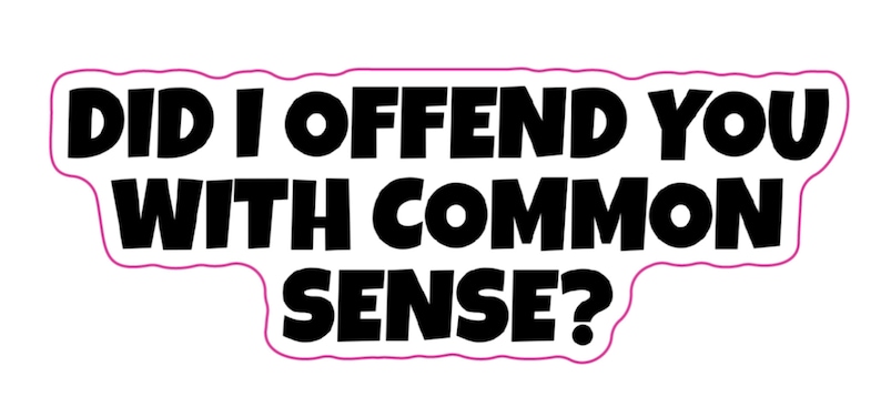Did I Offend You With Common Sense Sticker - Etsy