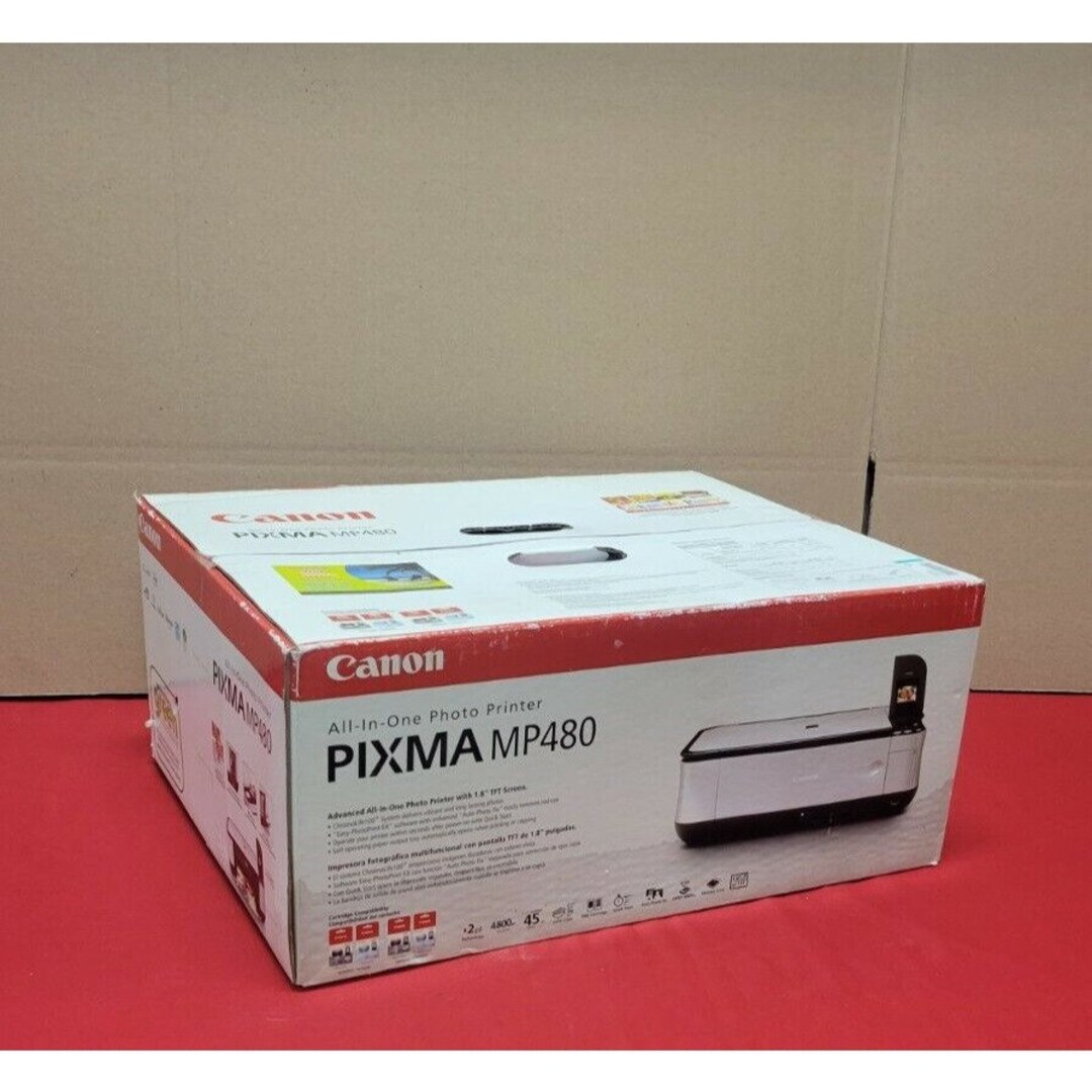 Canon PIXMA MP480 All-in-one Photo Printer Scanner Color Copier NEW ...