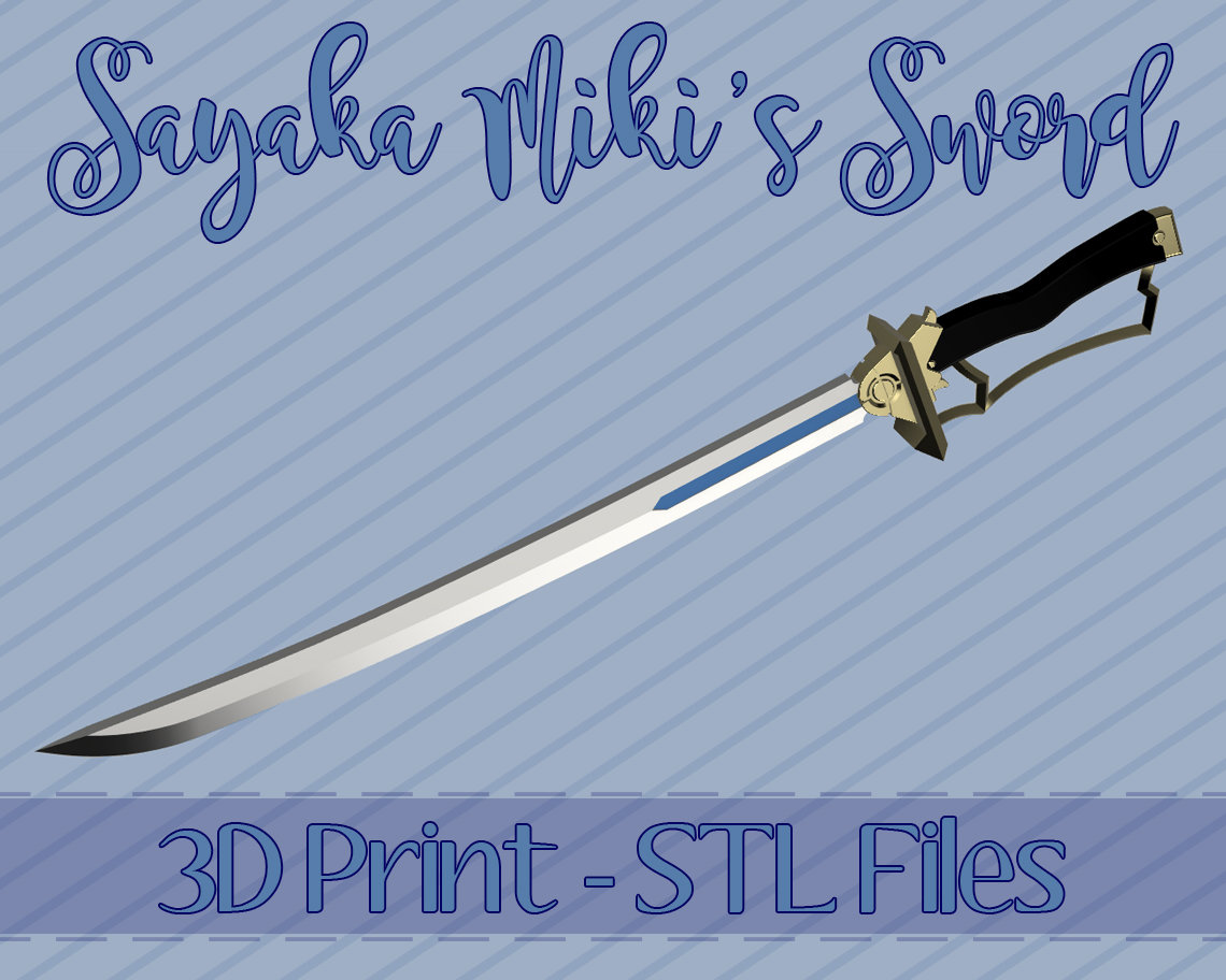 Sayaka Miki's Sword (3D Model - Digital STL Files Only) - Etsy