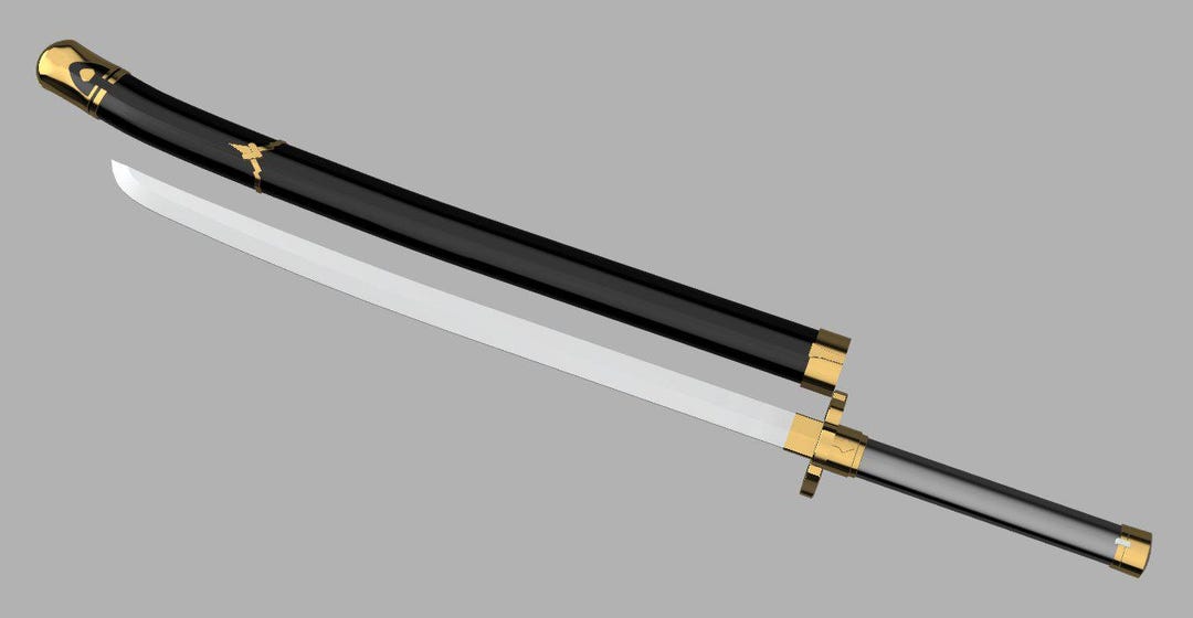 Kazuma Asogi's Sword (3D Model - Digital STL Files Only) - Etsy