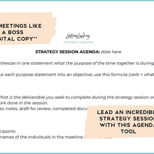 DIGITAL DOWNLOAD TEMPLATE Agenda Strategic Session Running a Productive ...