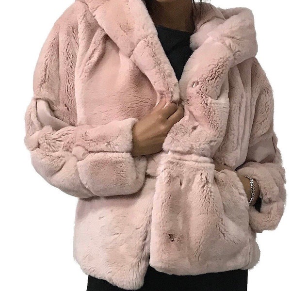 Pink Fur Coat - Etsy