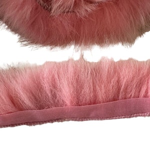 Fluffy Pink Fur Fox Trimming on Ribbon Trim for Costume, Decoration ...