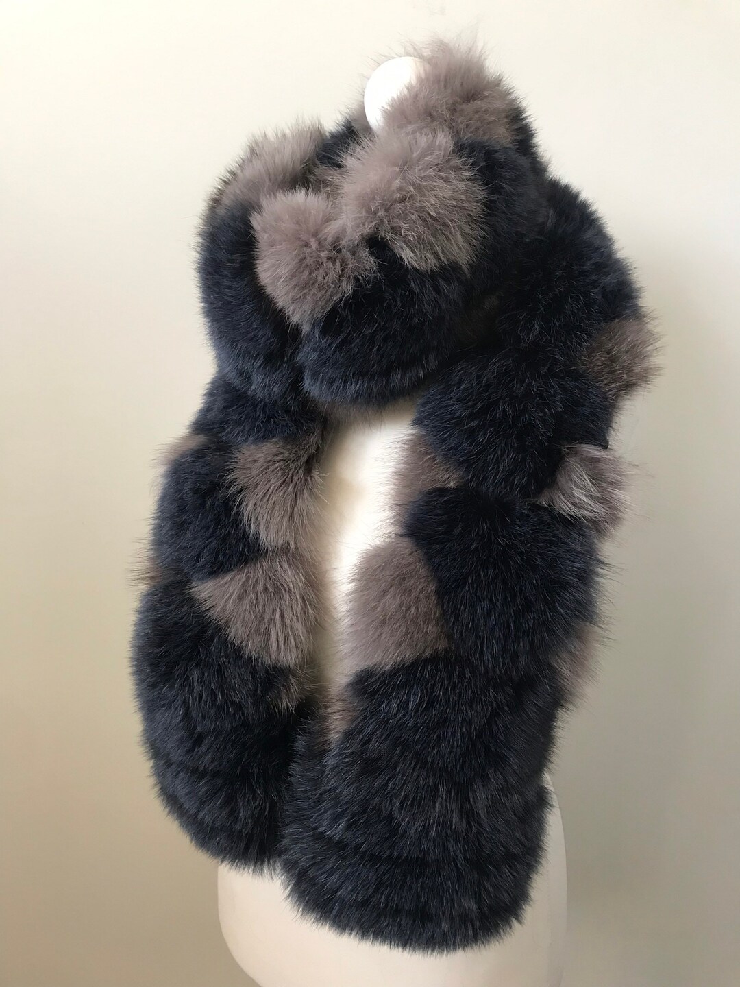 Scarf Made of Natural Fox Fur Lined Fox Fur Scarf Stand With - Etsy