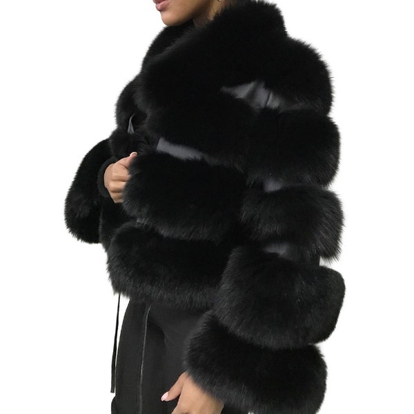 Black Fur Coat - Etsy