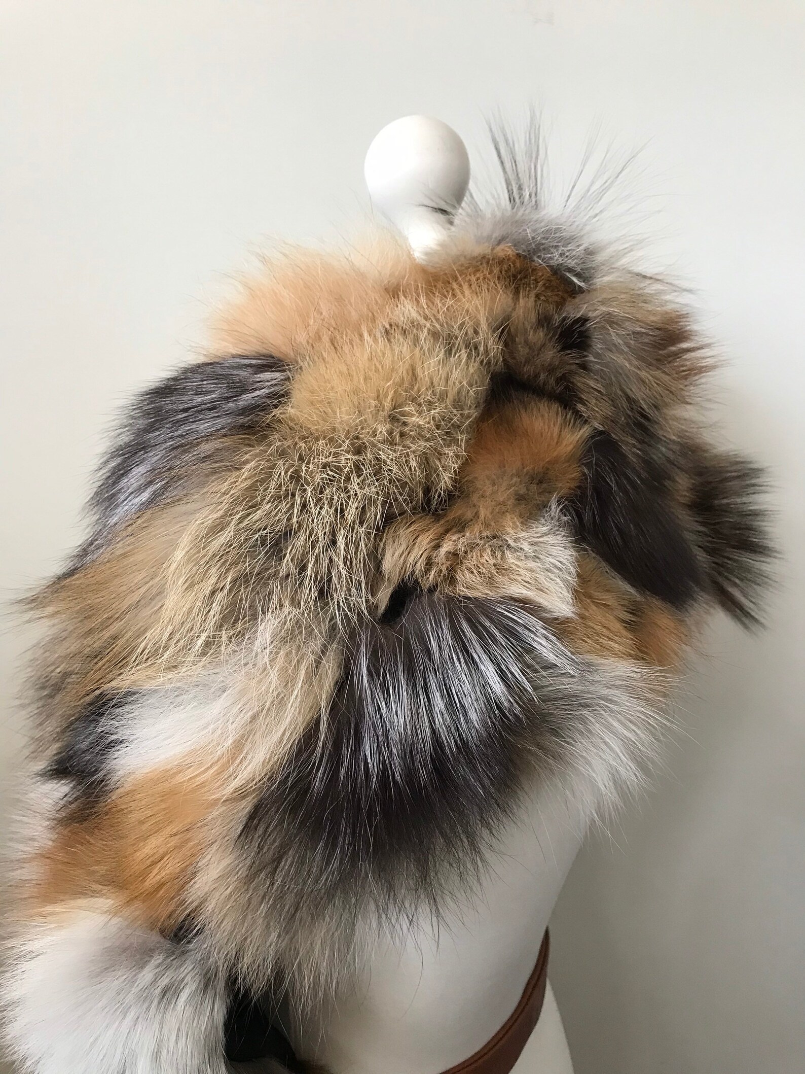 Scarf Cape Made of Natural Fox Fur Lined Fox Fur Scarf Fox - Etsy