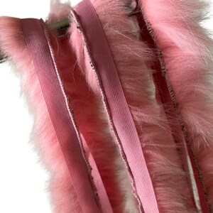Fluffy Pink Fur Fox Trimming on Ribbon Trim for Costume, Decoration ...