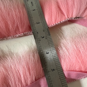 Fluffy Pink Fur Fox Trimming on Ribbon Trim for Costume, Decoration ...