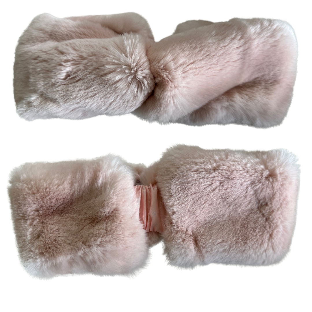 Natural Fur Rex Rabbit Headband, Winter Fur Headband, Fur Turban for ...