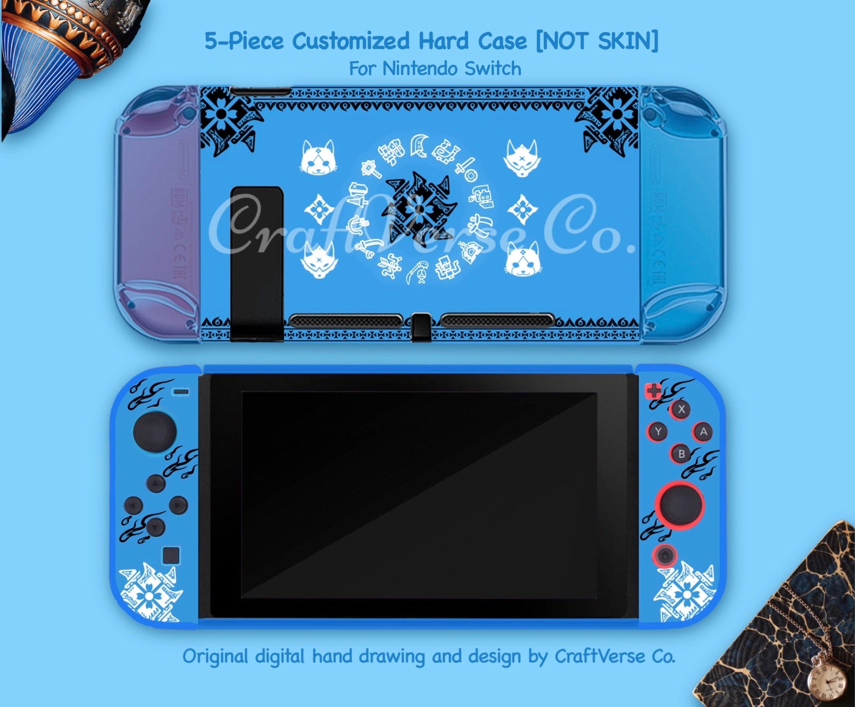 Custom Switch Case Monster Nintendo Switch Case Monster | Etsy