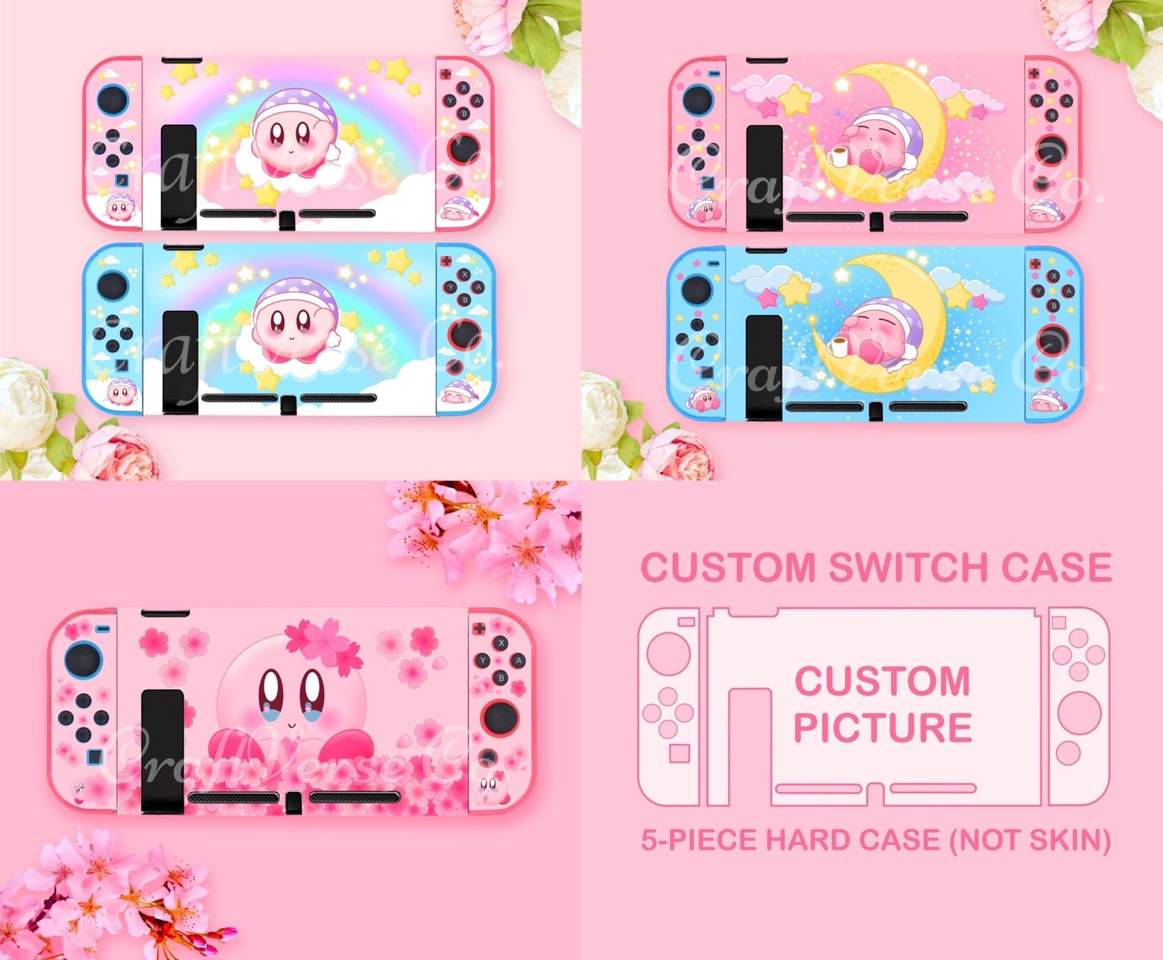 Kirby Switch Case Nintendo Switch Case Custom Switch Case | Etsy