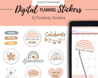 44 DIGITAL Pebble Stickers With Powerful and Motivational Words for ...