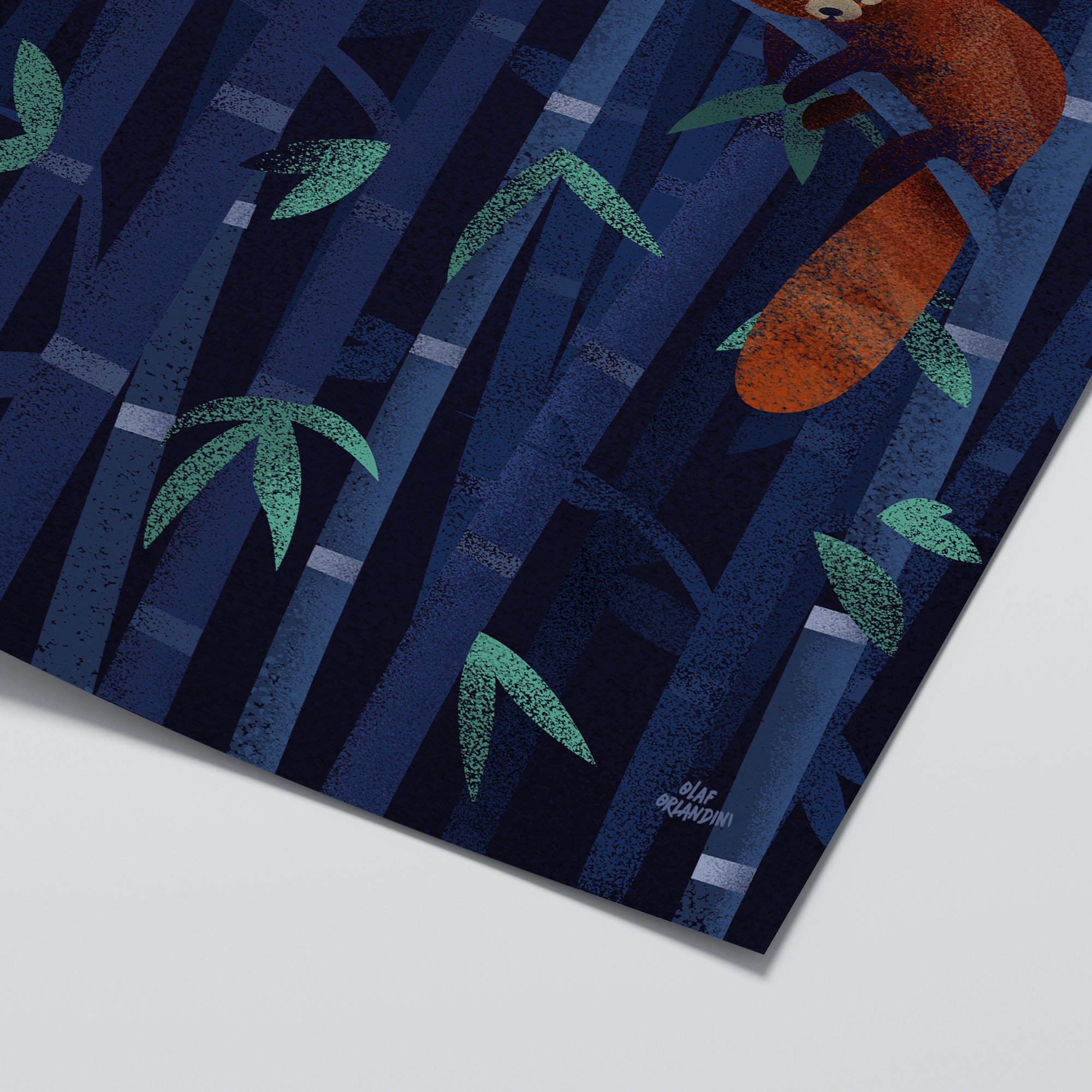 Bamboo // Forest // Red Panda // Art Print // Jungle // - Etsy Nederland