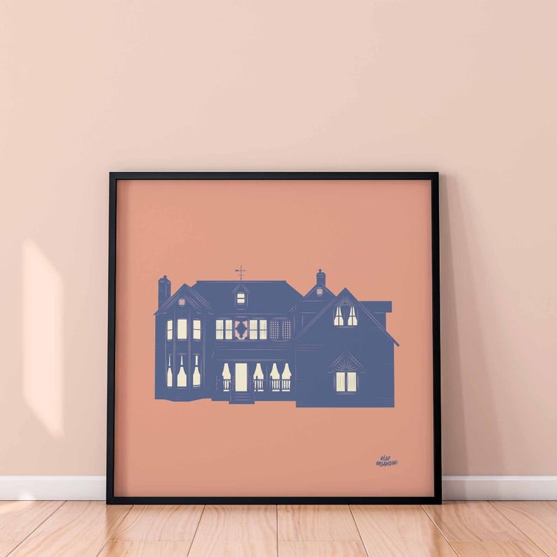 Scream Movie Art Poster / Scream House / 1996 / Print / Wes Craven ...