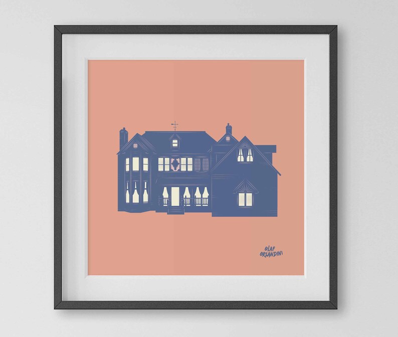 Scream Movie Art Poster / Scream House / 1996 / Print / Wes Craven ...