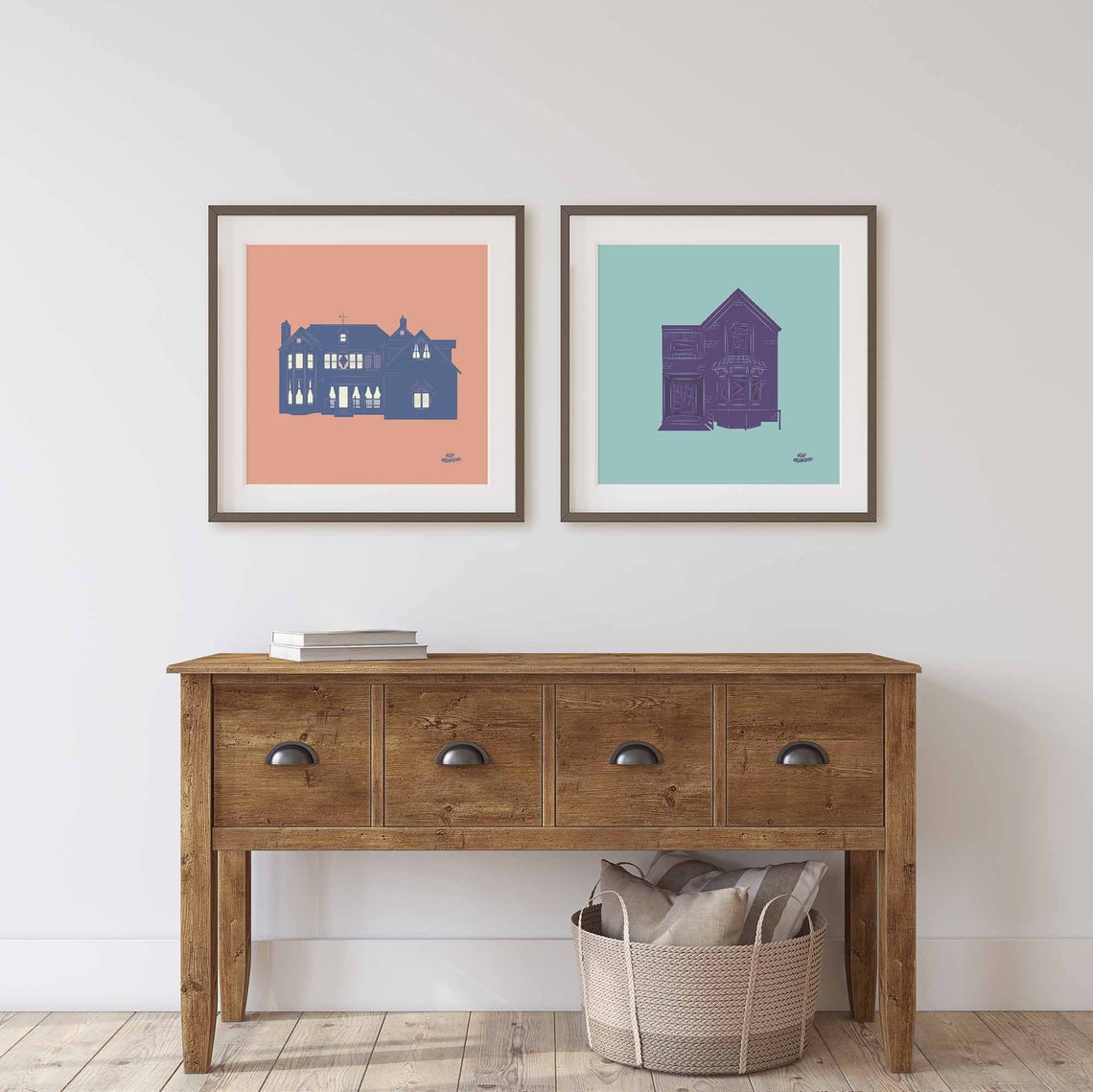 Scream Movie Art Poster / Scream House / 1996 / Print / Wes Craven ...