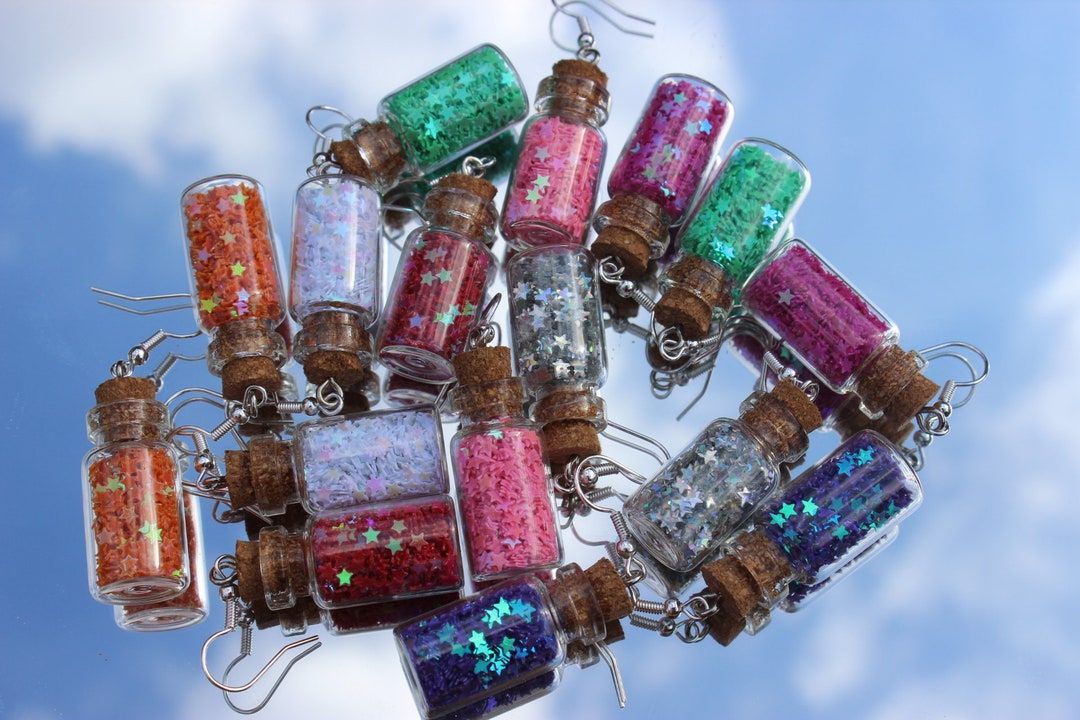 Fairy Stardust Jars | Drop Earrings | Handmade - Etsy
