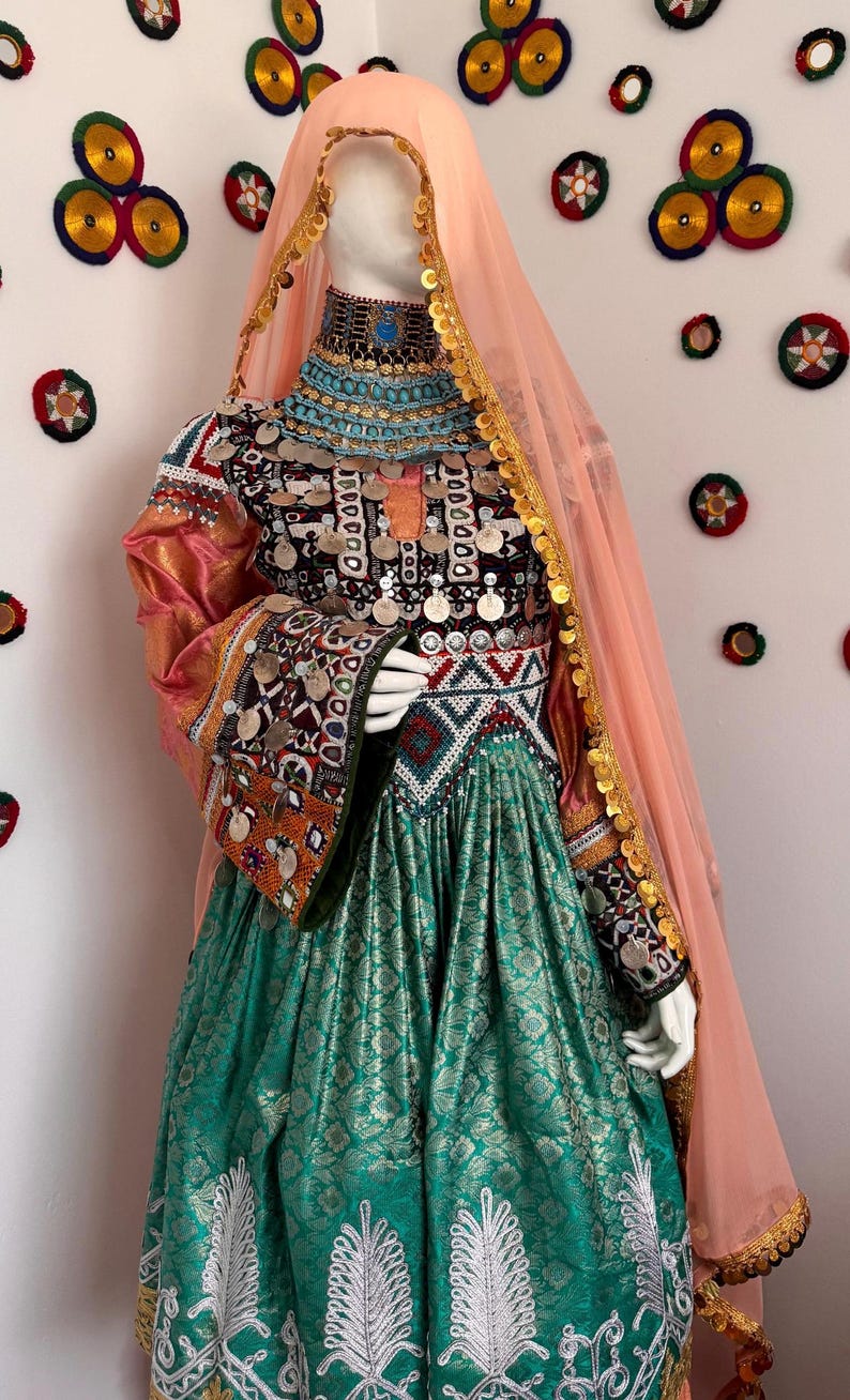 Afghani Traditional Handmade Kuchi Dress, Afghani Hand Embroidered ...