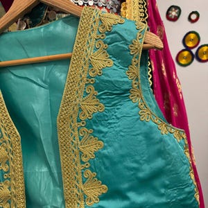 Traditional Bridal Afghan Dress, Blue and Maroon Afghan Kochi Nikkah ...