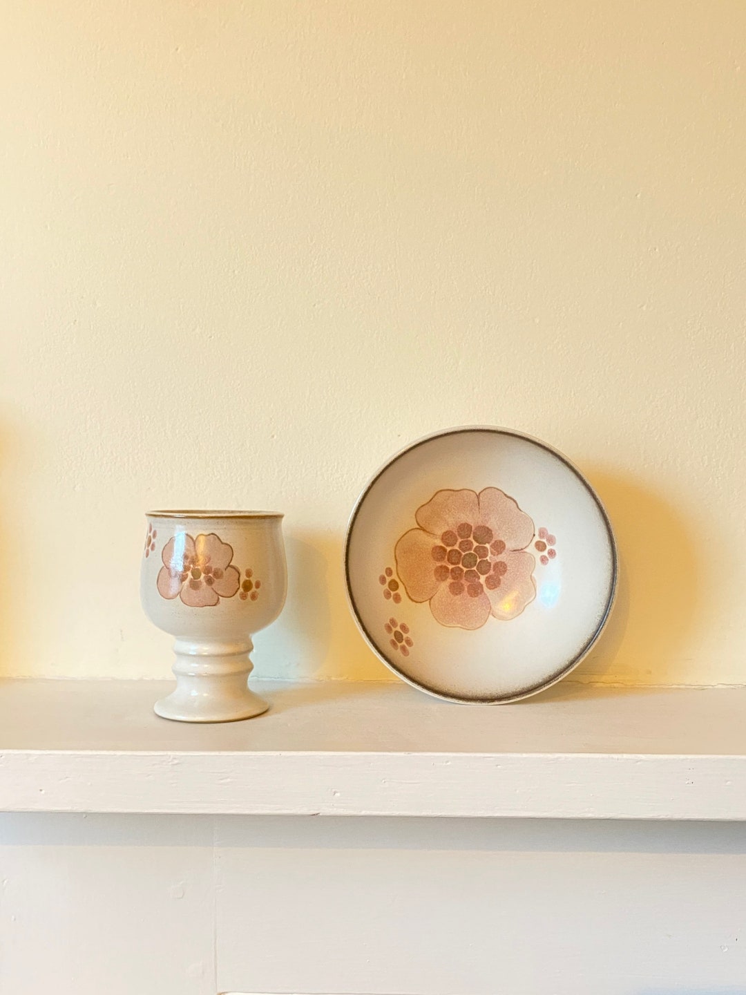 Vintage Denby Gypsy Stoneware Pink Rose Made in England - Etsy