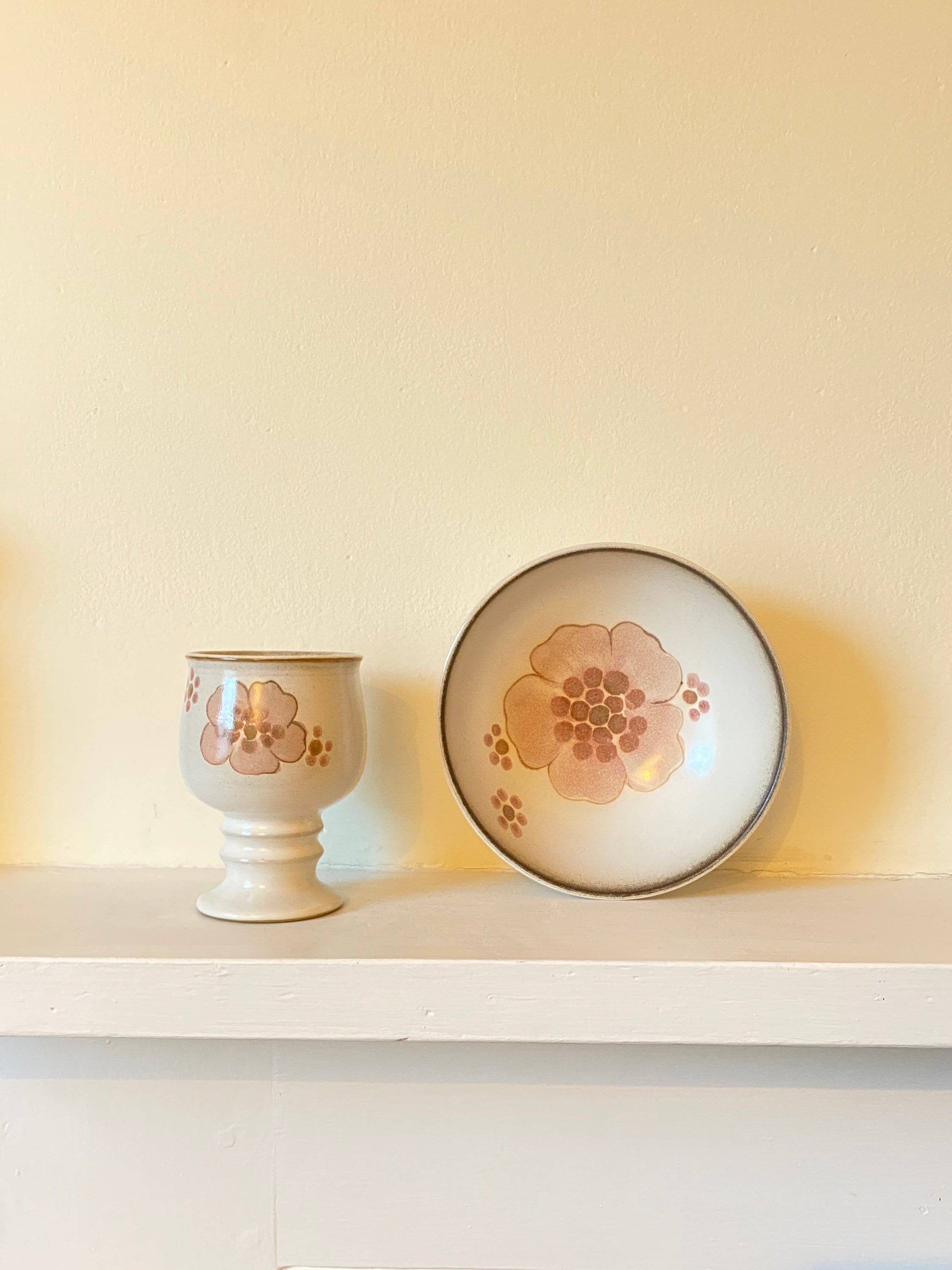 Vintage Denby Gypsy Stoneware Pink Rose Made in England Dinner Set ...