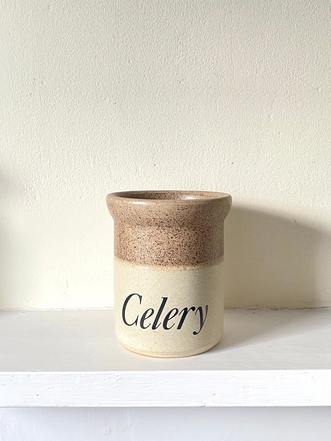 Vintage Mid-century Stoneware Storage Pot | Celery Pot | John Hermansen ...