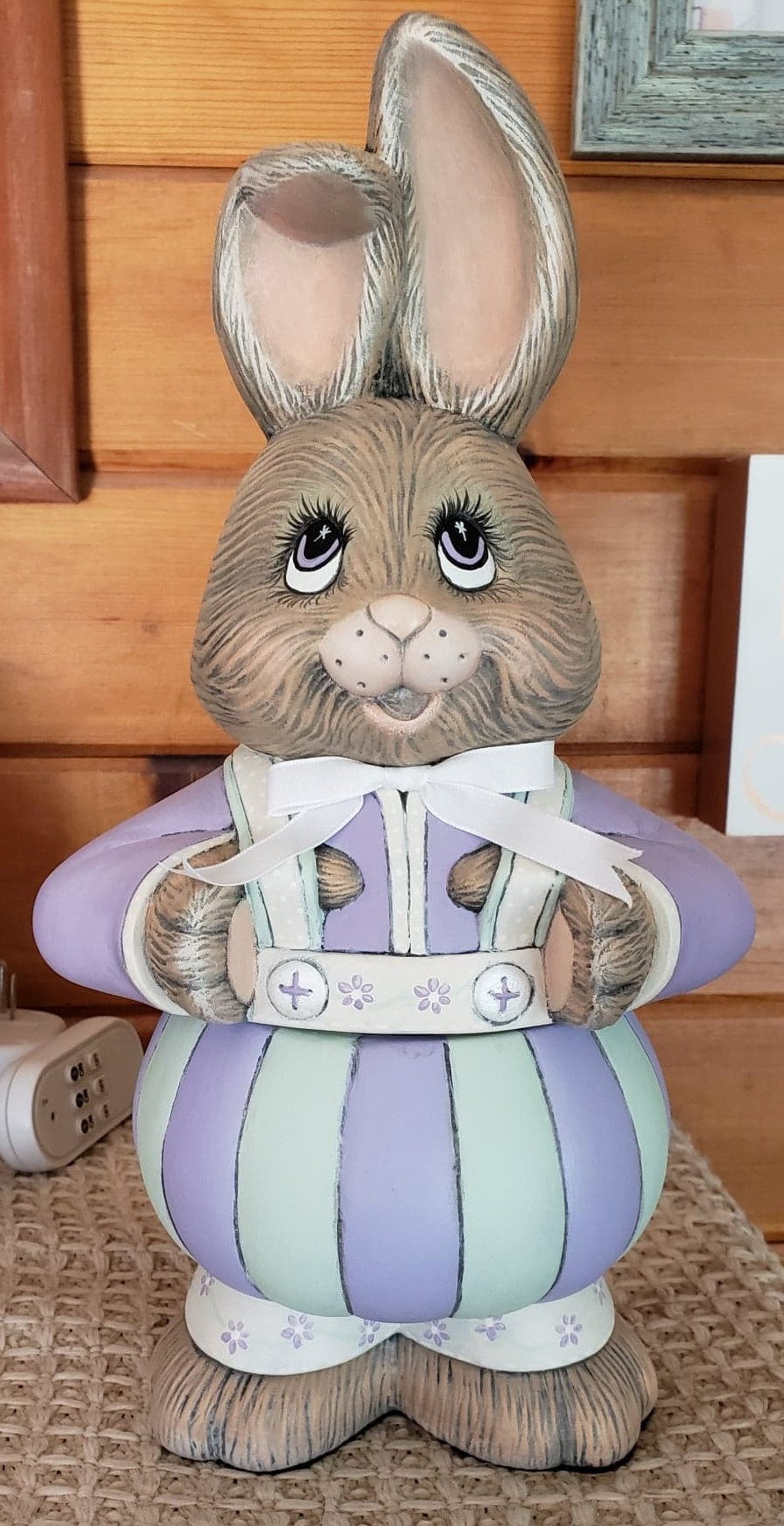 Ceramic Easter Bunny bloomer Basket - Etsy