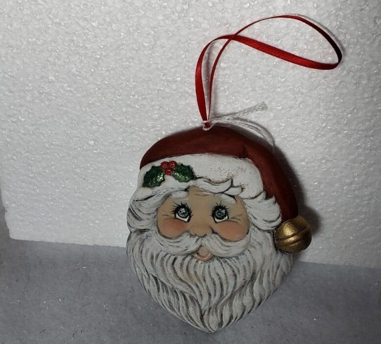 Santa Face Ornament - Etsy