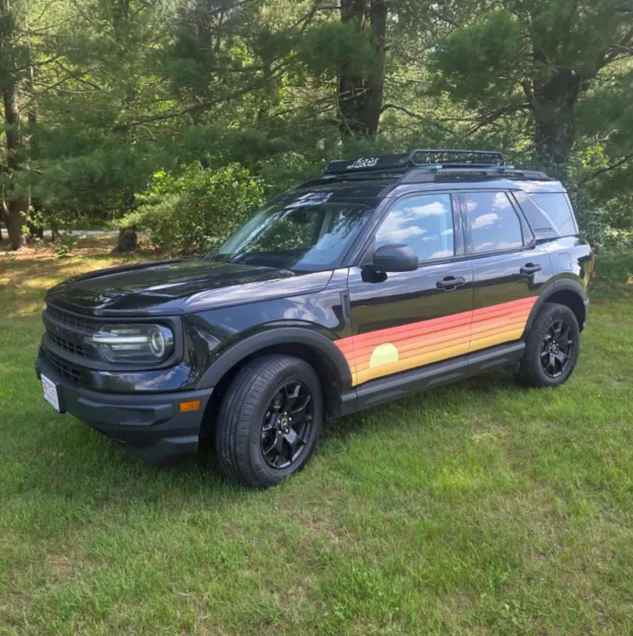 Retro Vinyl Wrap Graphics Kit - Ford Bronco Sport Compatible Decal ...
