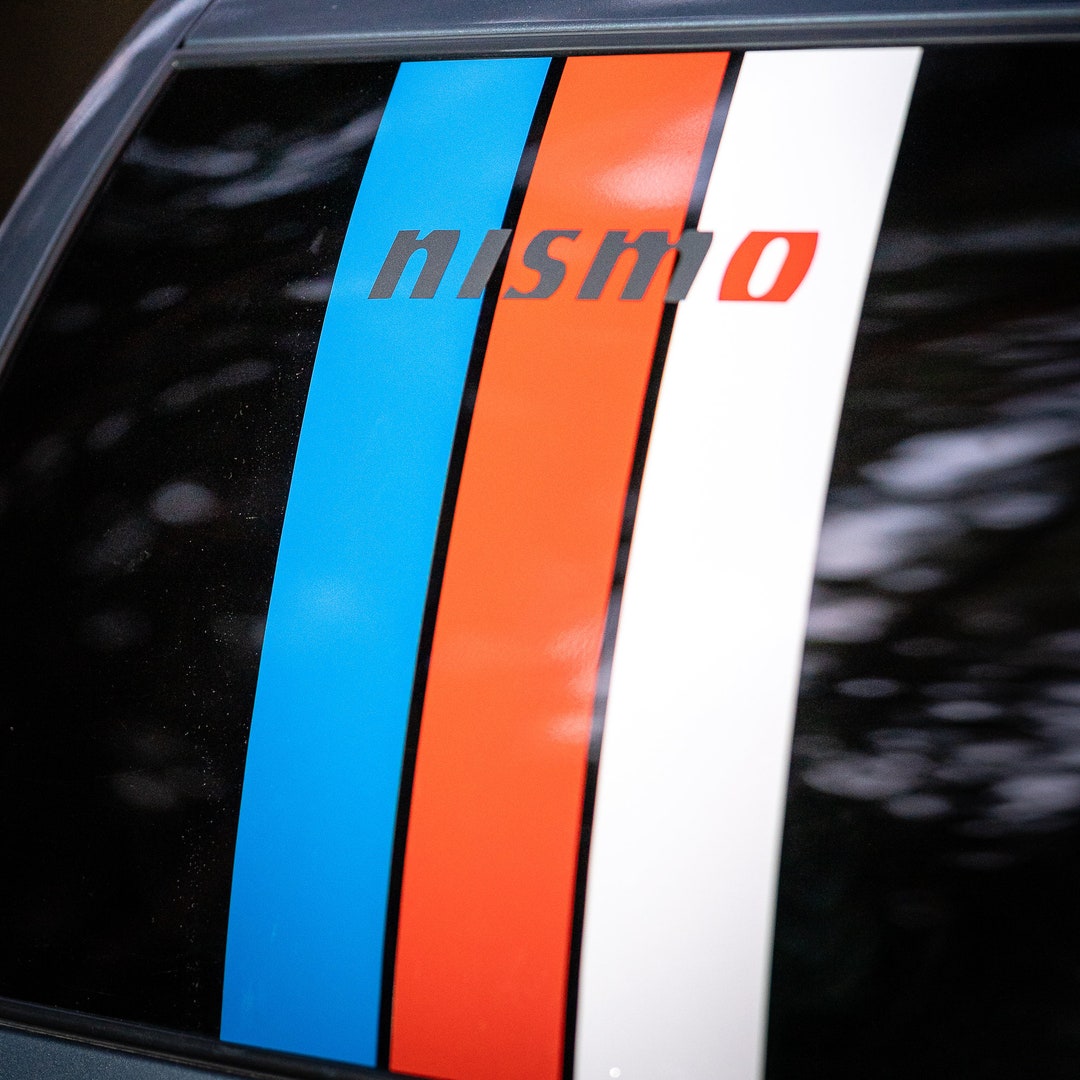 NISMO Vintage Racing Stripes - Quarter Panel Window Decal - Compatible ...