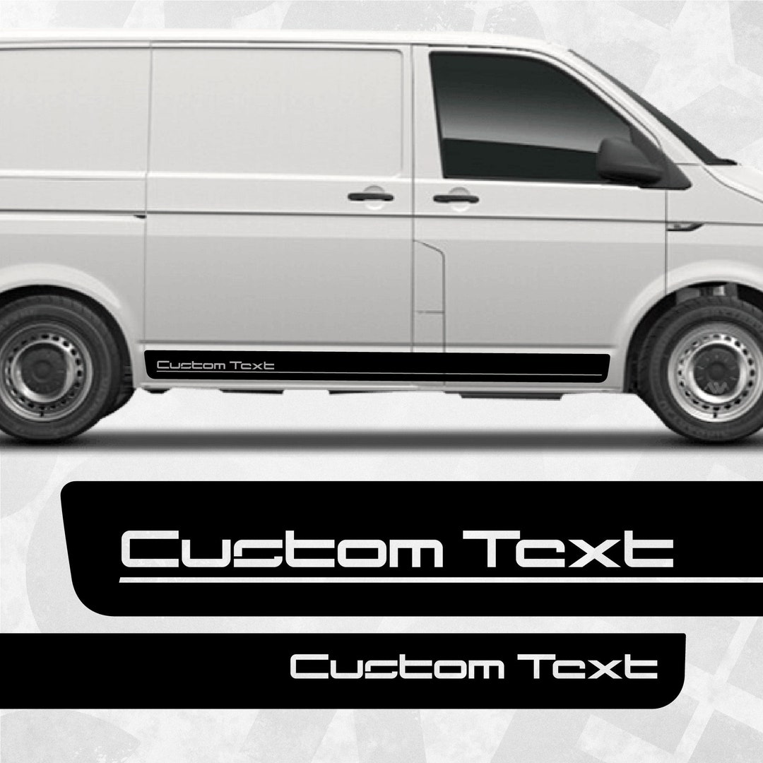 Custom Text Volkswagen Side Stripe Decal - Kit for T4 T5 T6 VW Models ...