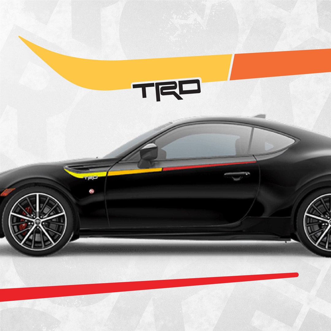 Toyota GT86 TRD Side Stripe Decal - Set of 2 Retro Racing Stripes - Etsy