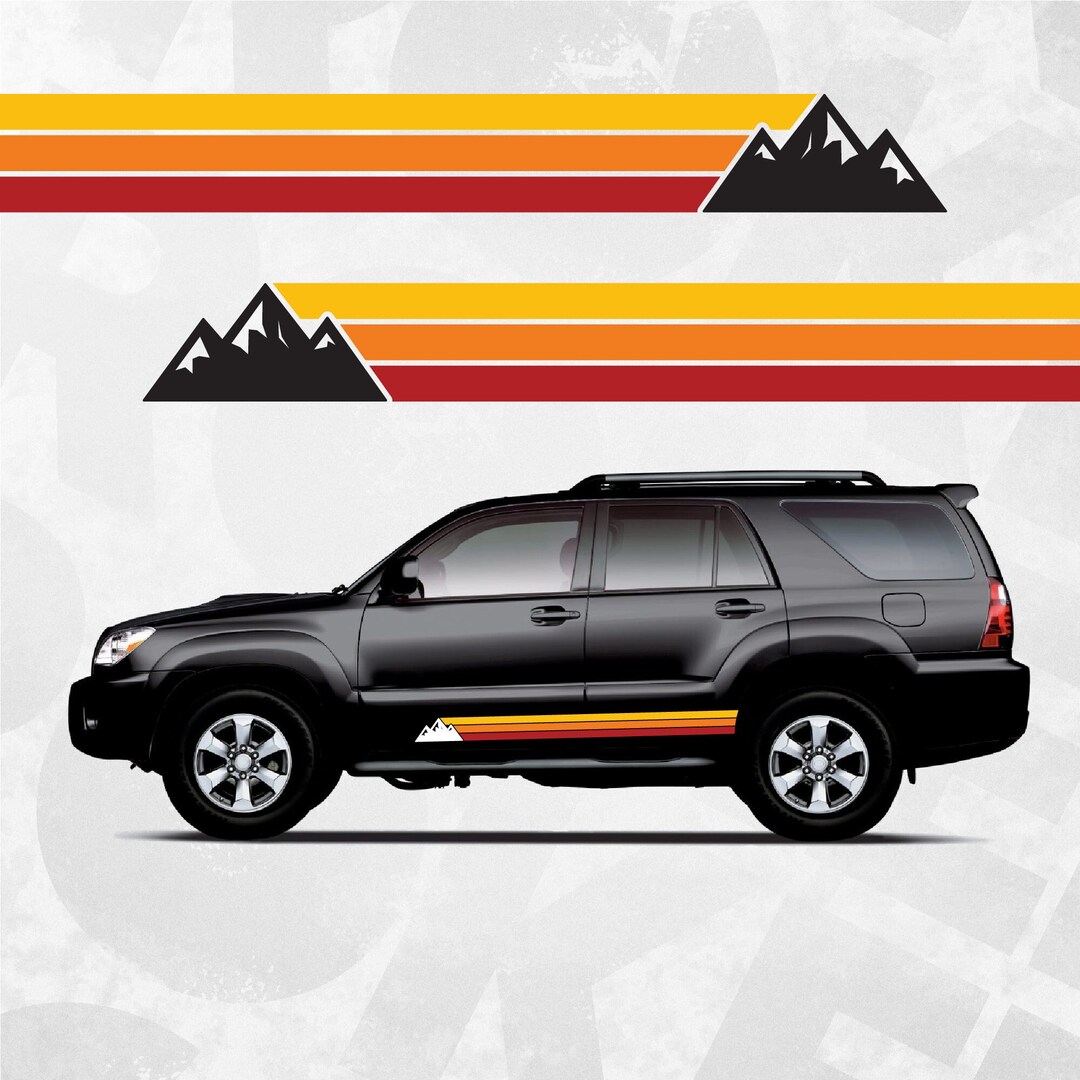 Toyota 4runner 4th Gen Decal, Mountain Silhouette Rocker Panel Stripe ...