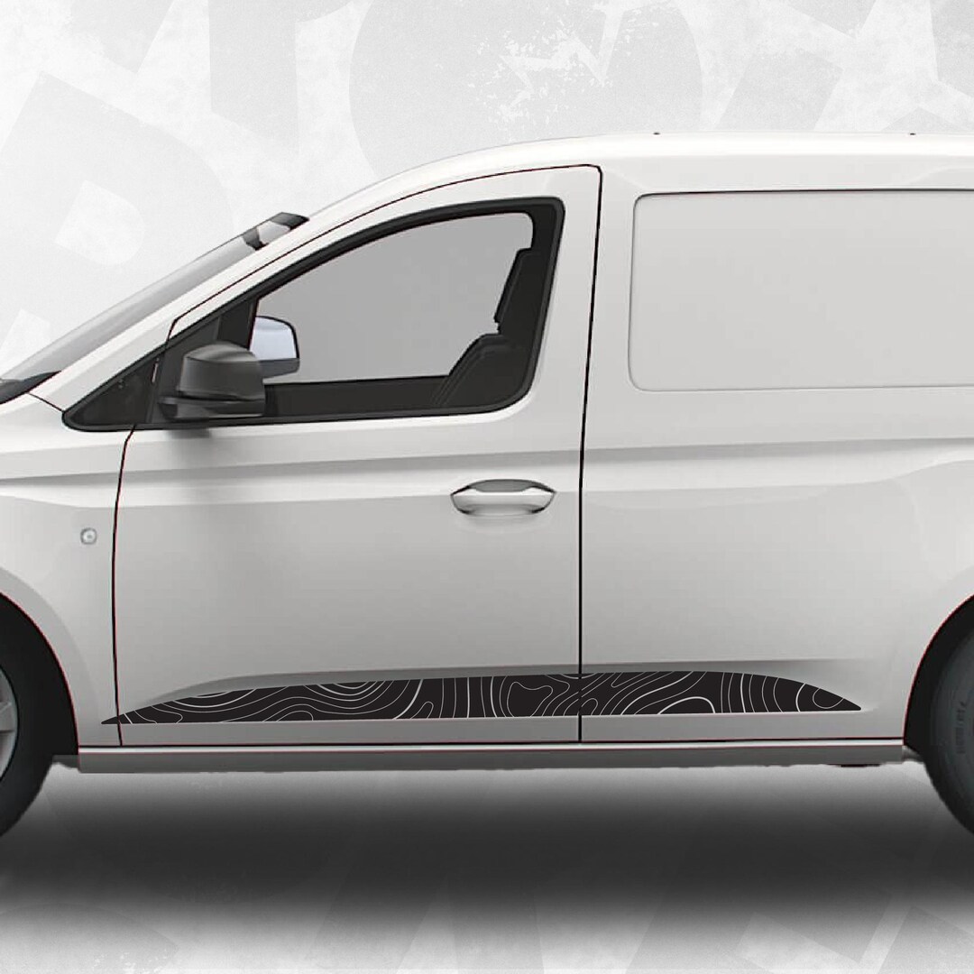 VW Caddy MK5 Topographic Map Side Stripe Decals for Volkswagen Caddy ...