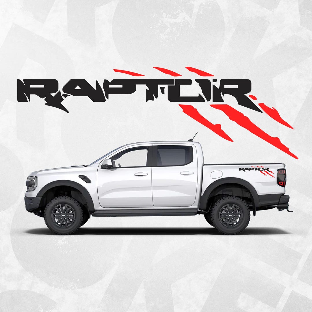 Decals for Ford F150 Raptor, Bedside Raptor Claw Rustic Multicolour ...