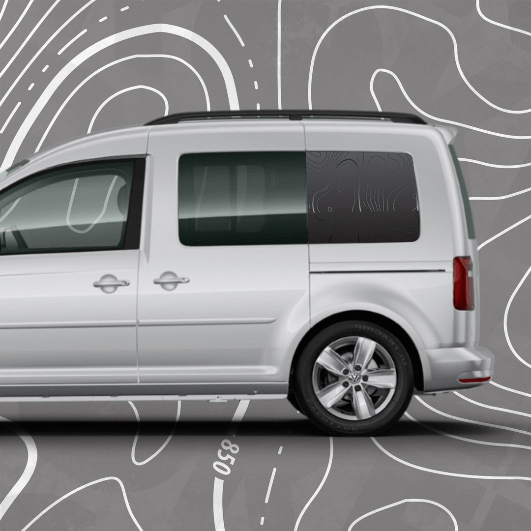 Volkswagen Caddy Topographic Map Window Decals Fits VW Caddy Quarter ...